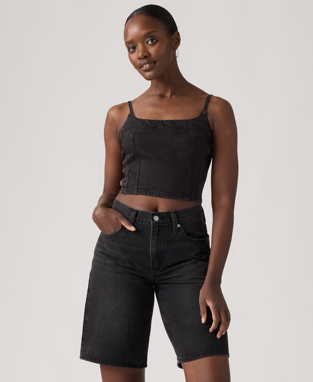 Click here for Levis Womens Jadine Denim Cropped Camisole Tank To... prices