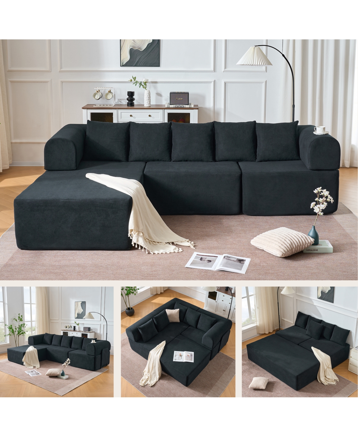 Click here for Streamdale Furniture 106 Modular L-Shaped Cloud Se... prices