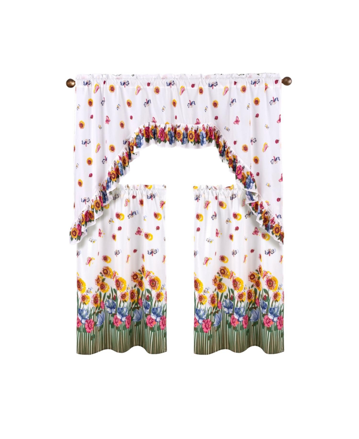 Click here for Rt Designers Collection Polyester Ruffle 3Piece Su... prices