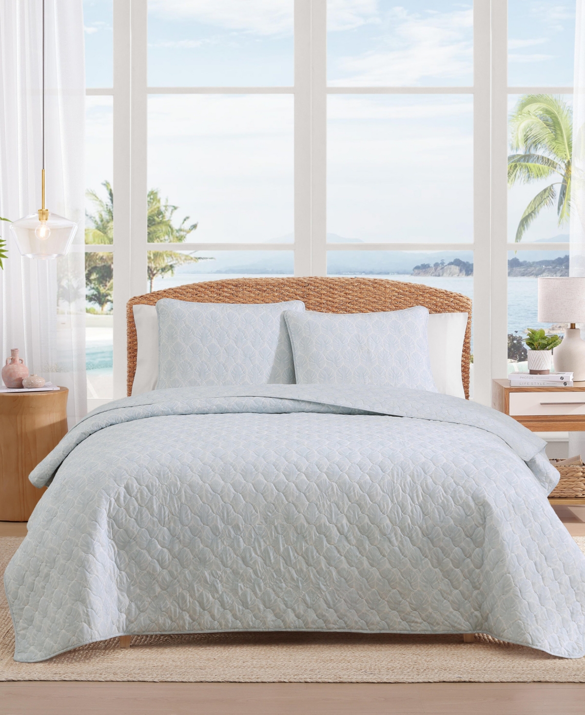 Click here for Tommy Bahama Home Line Palms Cotton Reversible 3-P... prices