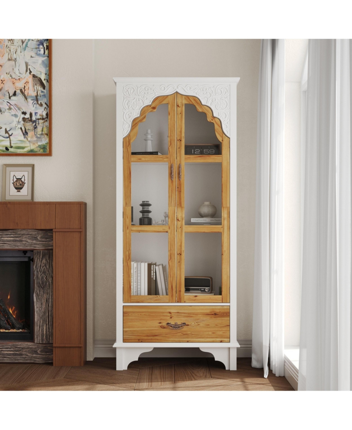 Click here for Homsee Wooden 3-Shelf Standard Bookcase with Acryl... prices