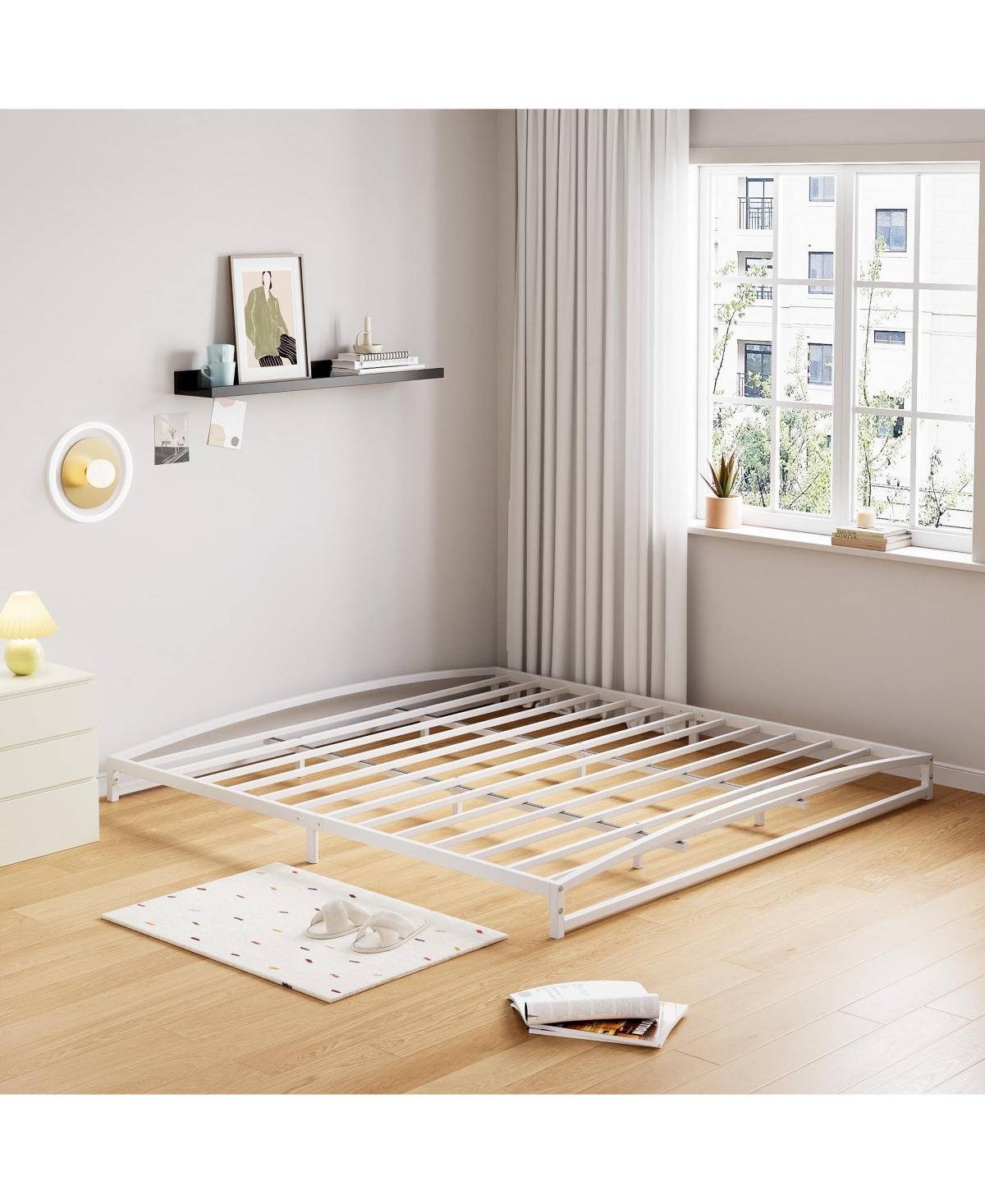 Click here for gaomon 6 Inch Metal Platform Bed Frame - Steel Sla... prices