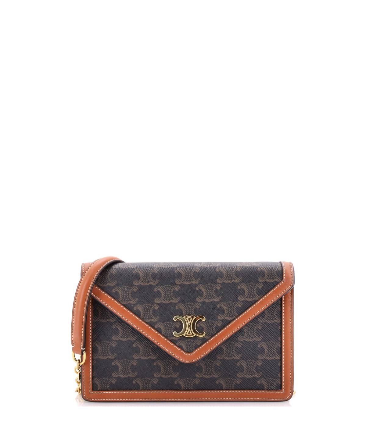 Click here for Pre-Owned Celine Margo Triomphe Wallet on Chain Tr... prices