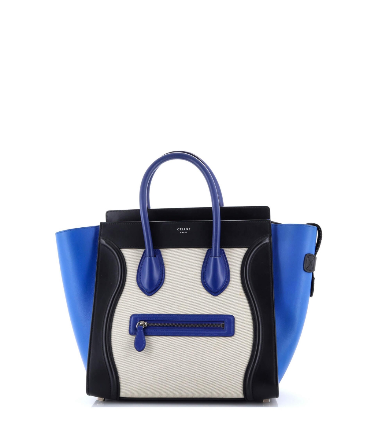 Click here for Pre-Owned Celine Mini Tricolor Luggage Bag Canvas... prices
