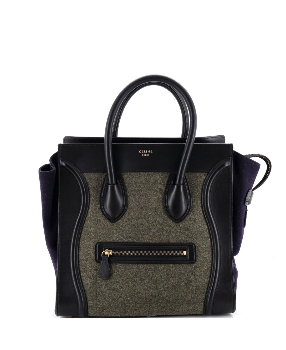 Click here for Pre-Owned Celine Mini Tricolor Luggage Bag Felt -... prices