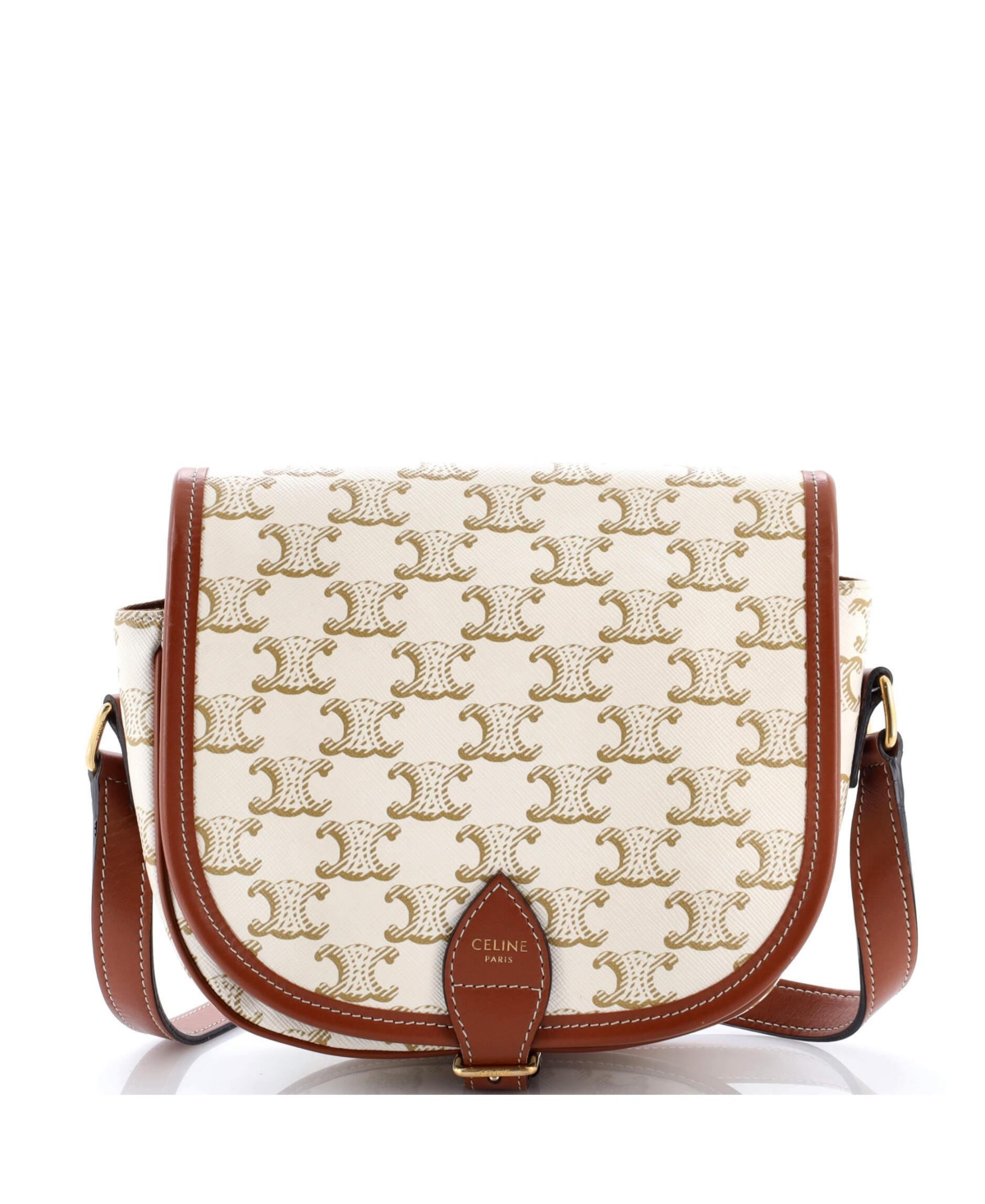 Click here for Pre-Owned Celine Medium Folco Bag Triomphe Coated... prices