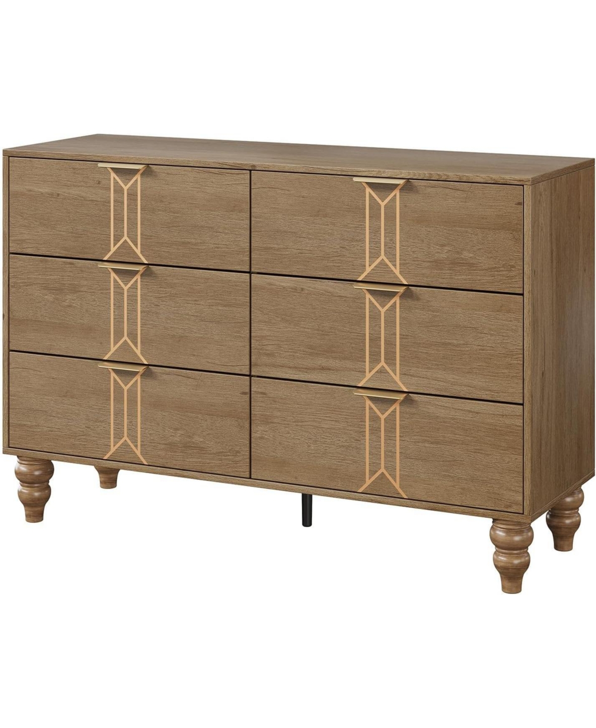 Click here for gaomon 6 Drawer Modern Wooden Dresser for Bedroom... prices
