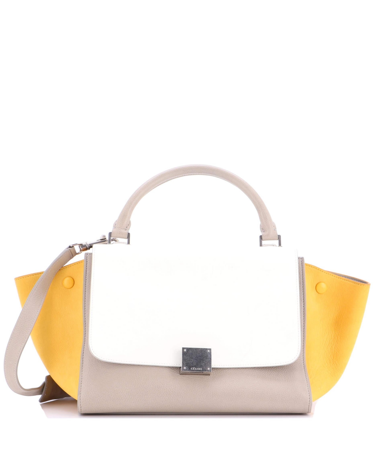 Click here for Pre-Owned Celine Small Trapeze Bag Leather with Pa... prices