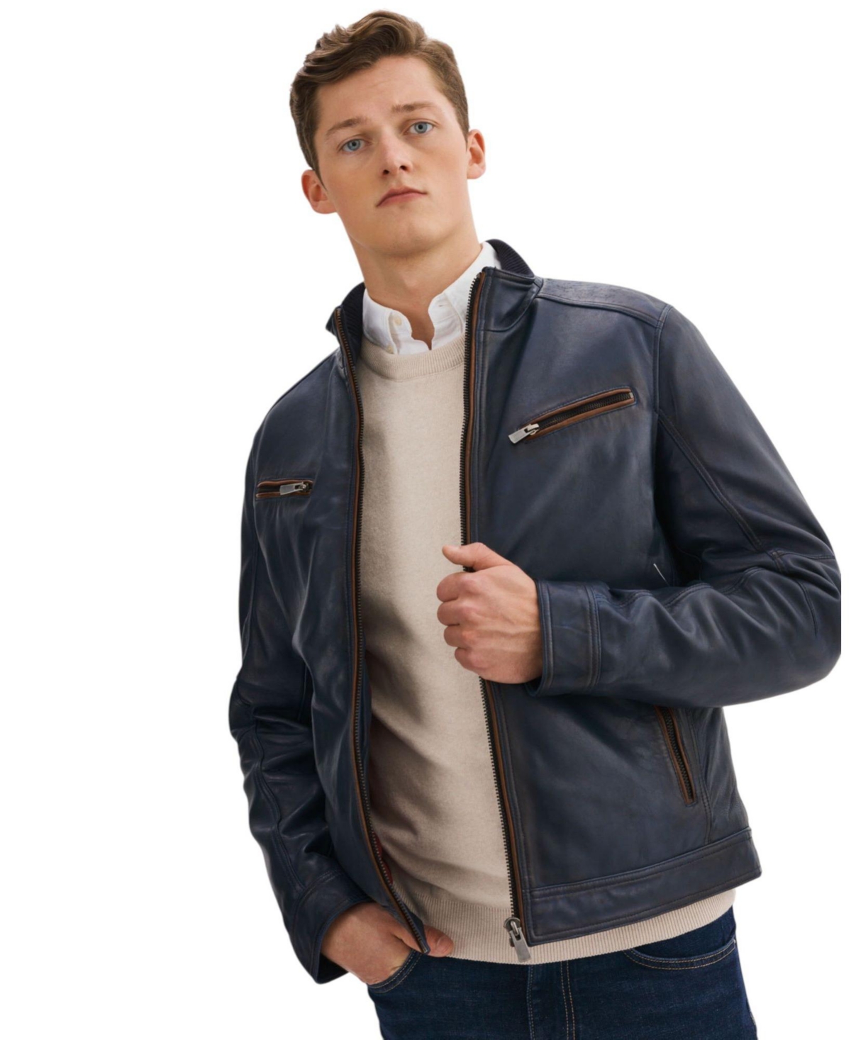 Click here for Regency Leathers Mens Gunnar Leather Biker Jacket... prices