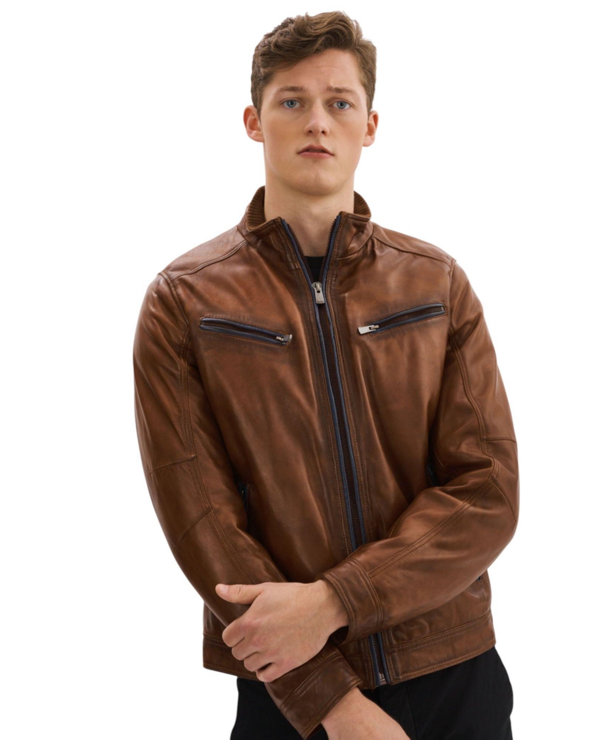 Click here for Regency Leathers Mens Gunnar Leather Biker Jacket... prices
