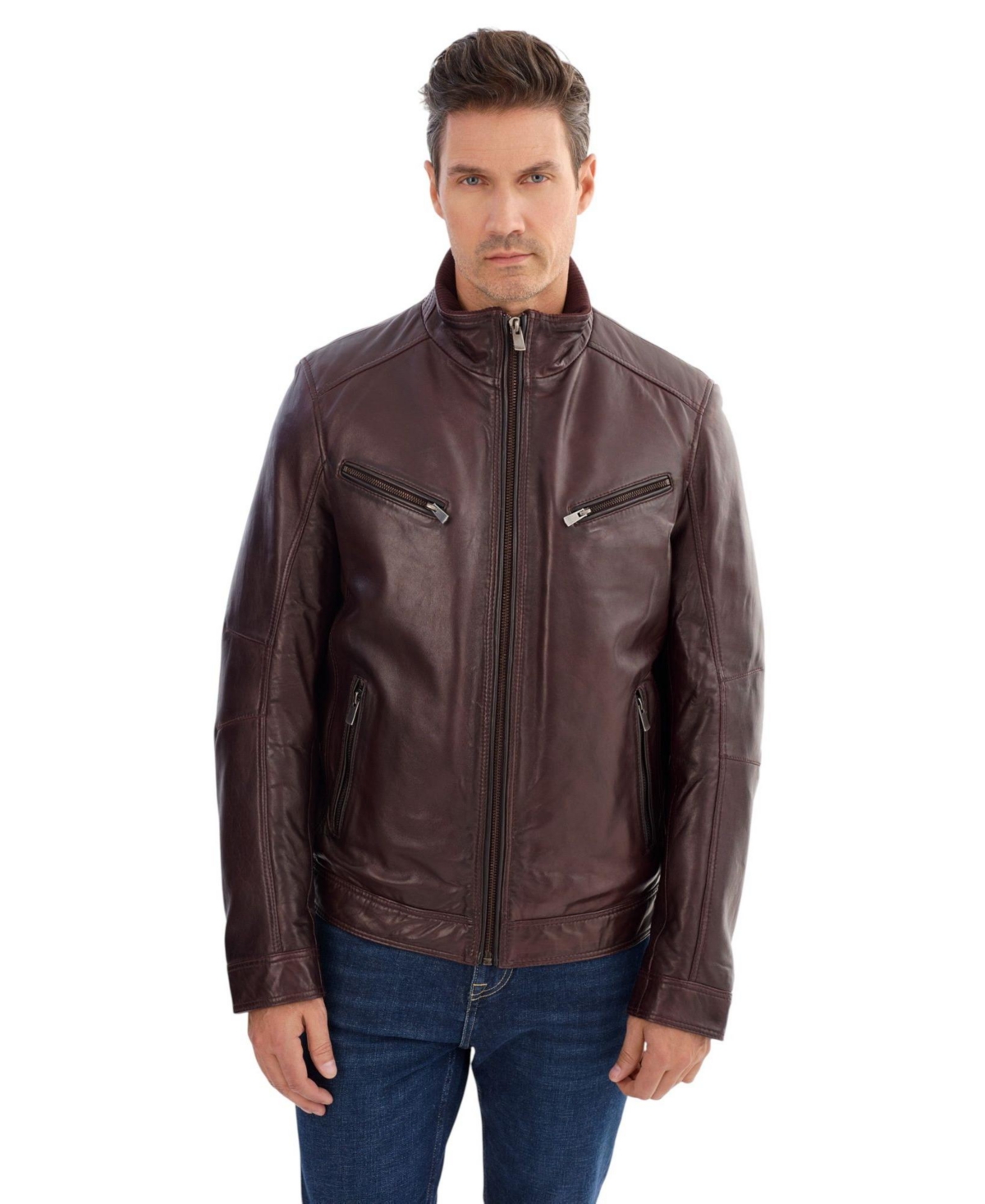 Click here for Regency Leathers Mens Gunnar Leather Biker Jacket... prices