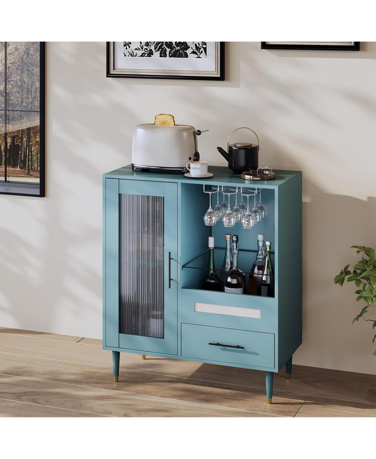 Click here for gaomon Modern Wine Bar Cabinet with Wine Glass Rac... prices
