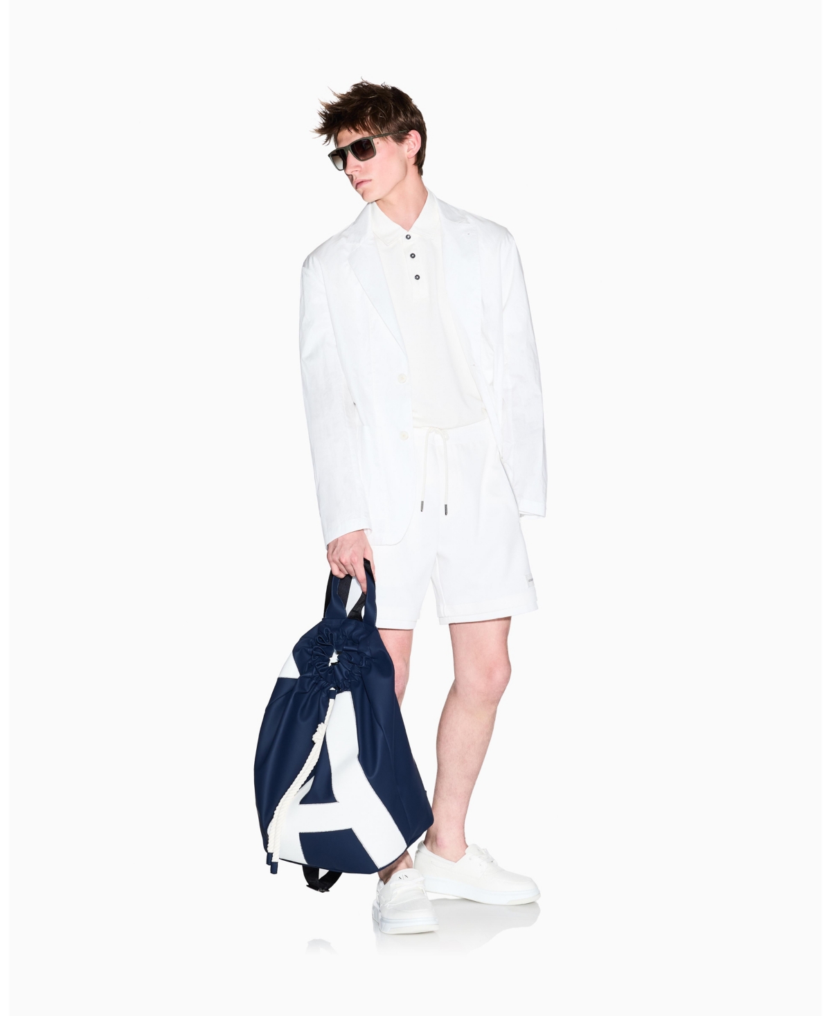 Click here for A|X Armani Exchange Mens White Edition Fleece Shor... prices