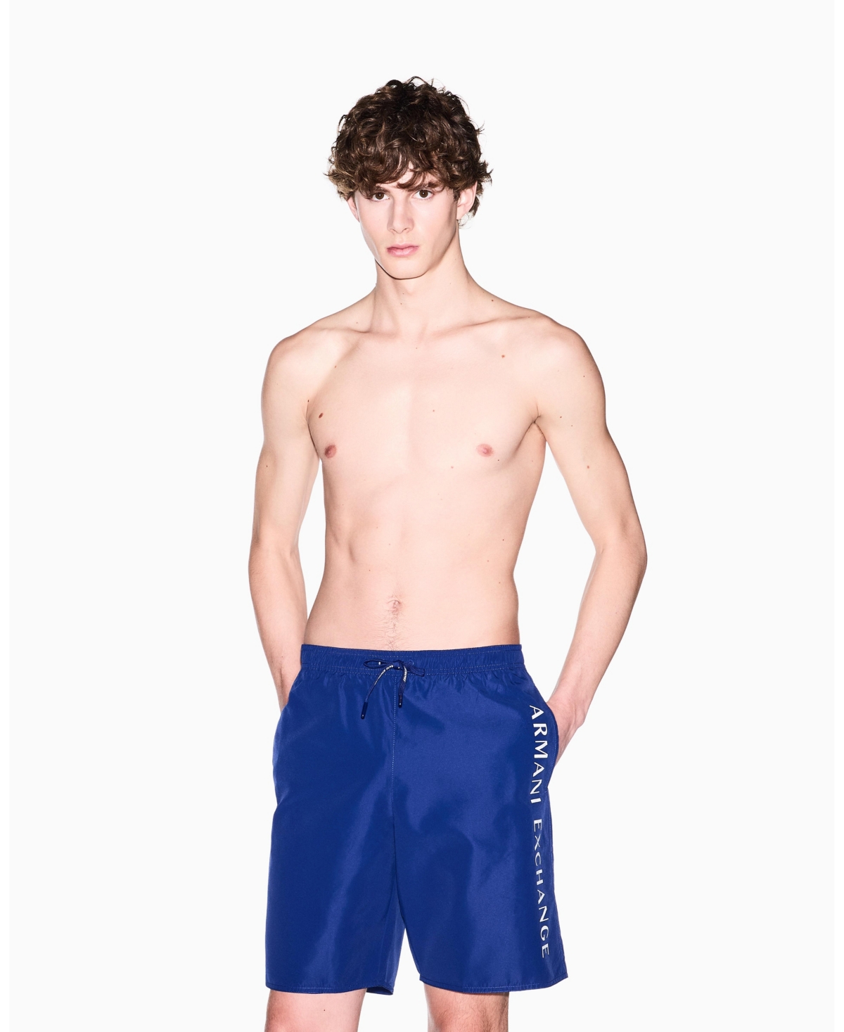 Click here for A|X Armani Exchange Mens Logo Swim Trunk - Bellwet... prices