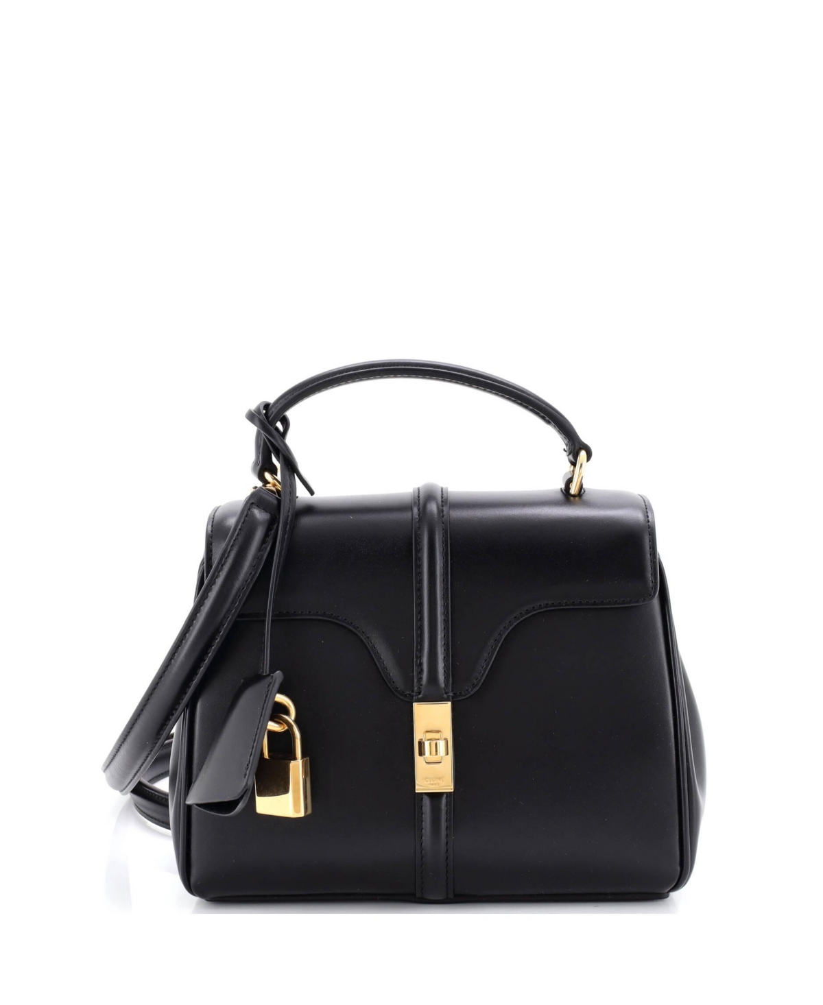 Click here for Pre-Owned Celine Mini 16 Top Handle Bag Smooth Cal... prices