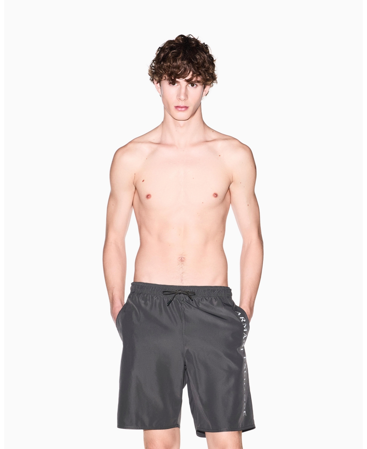 Click here for A|X Armani Exchange Mens Logo Swim Trunk - Chimera prices