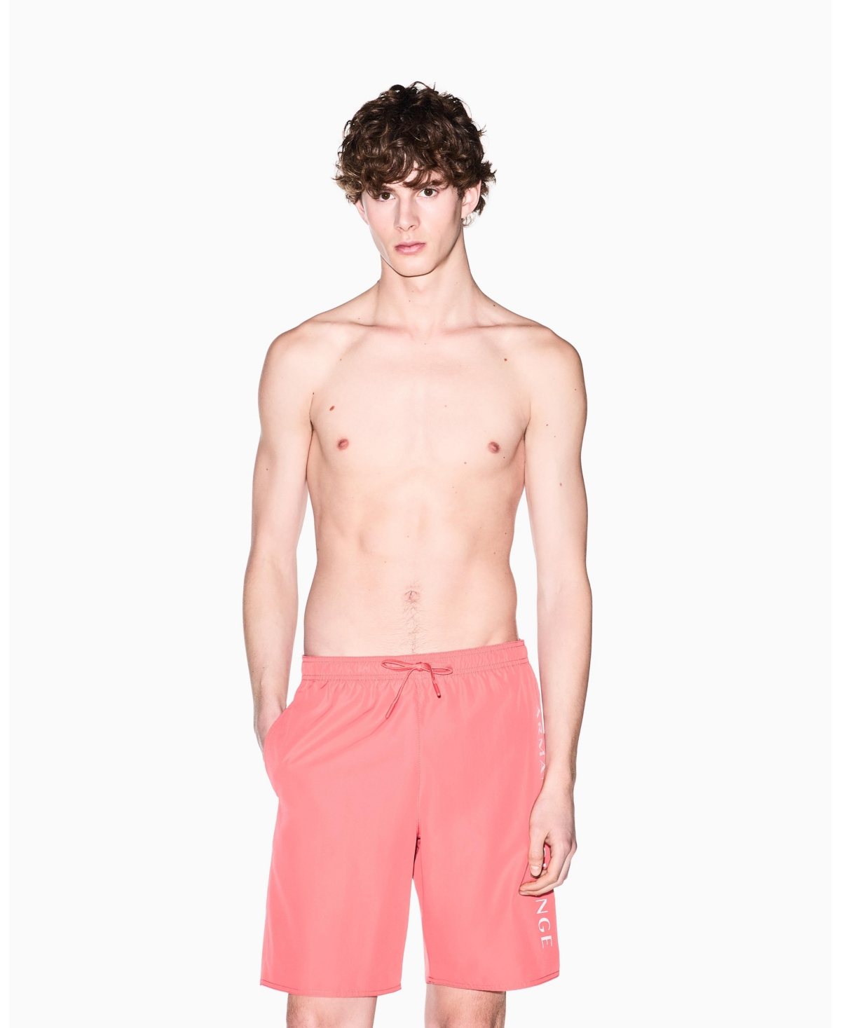 Click here for A|X Armani Exchange Mens Logo Swim Trunk - Rose Of... prices