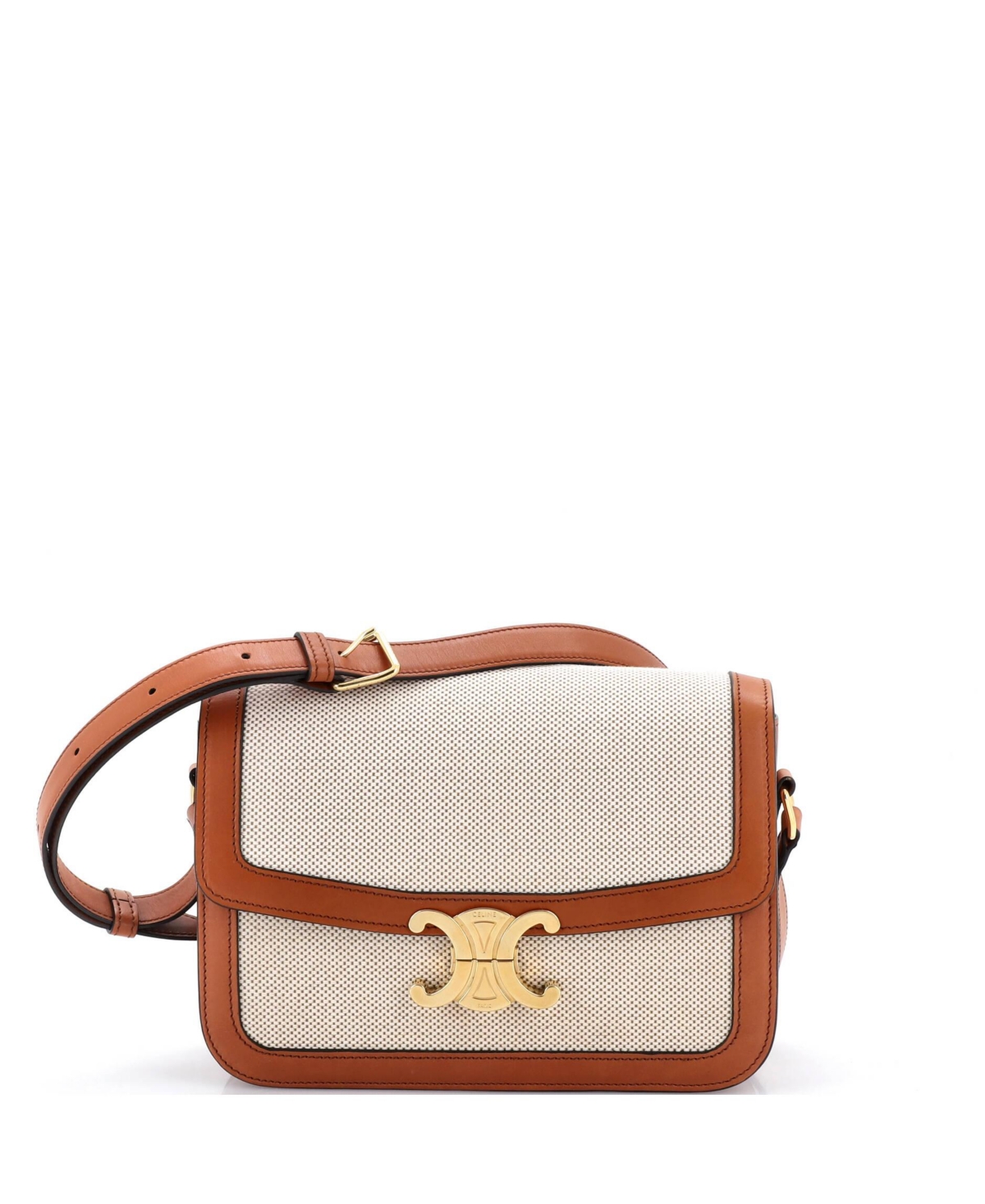 Click here for Pre-Owned Celine Medium Triomphe Shoulder Bag Canv... prices