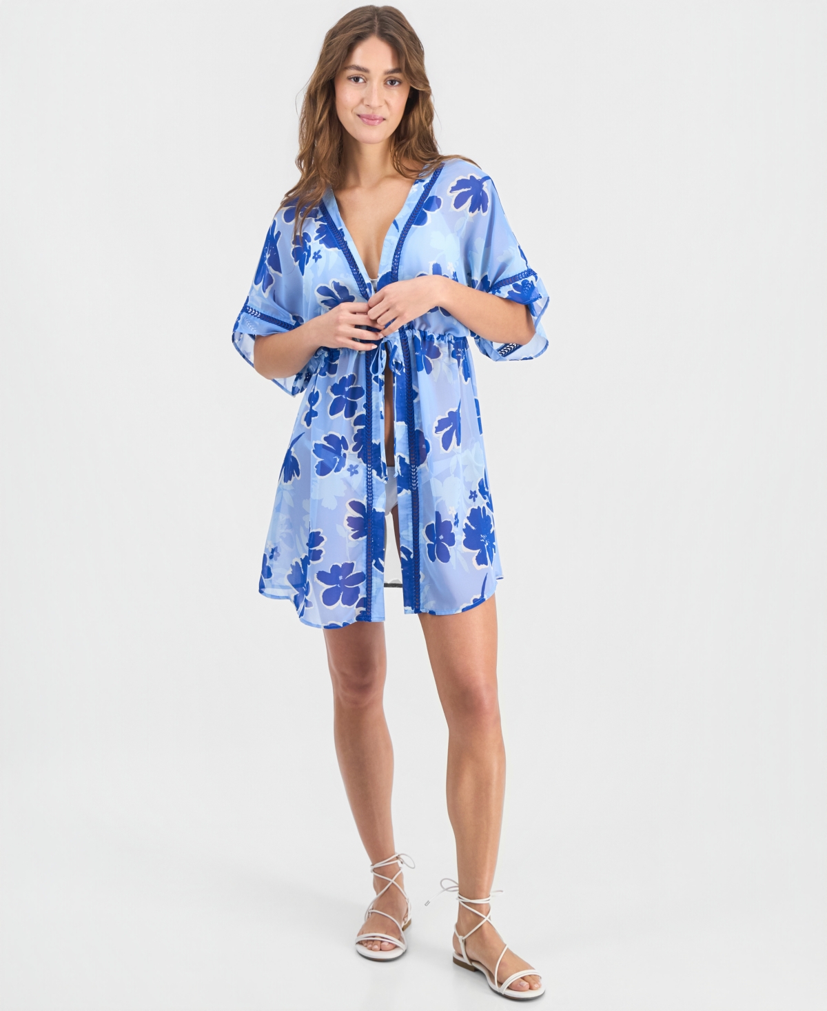 Click here for Miken Juniors Leaf-Trim Leopard-Print Cover-Up Kim... prices