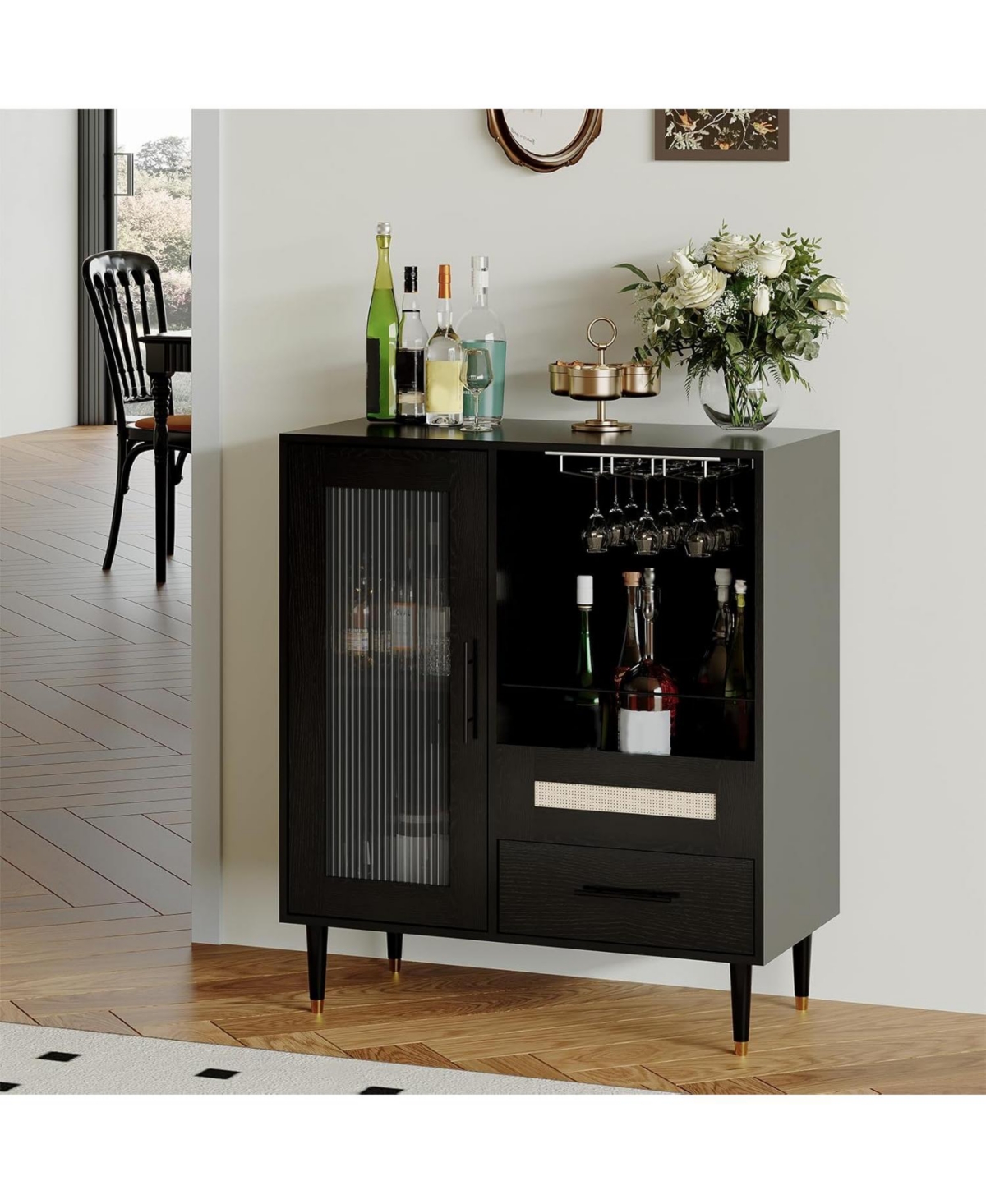 Click here for gaomon Modern Wine Bar Cabinet with Wine Glass Rac... prices