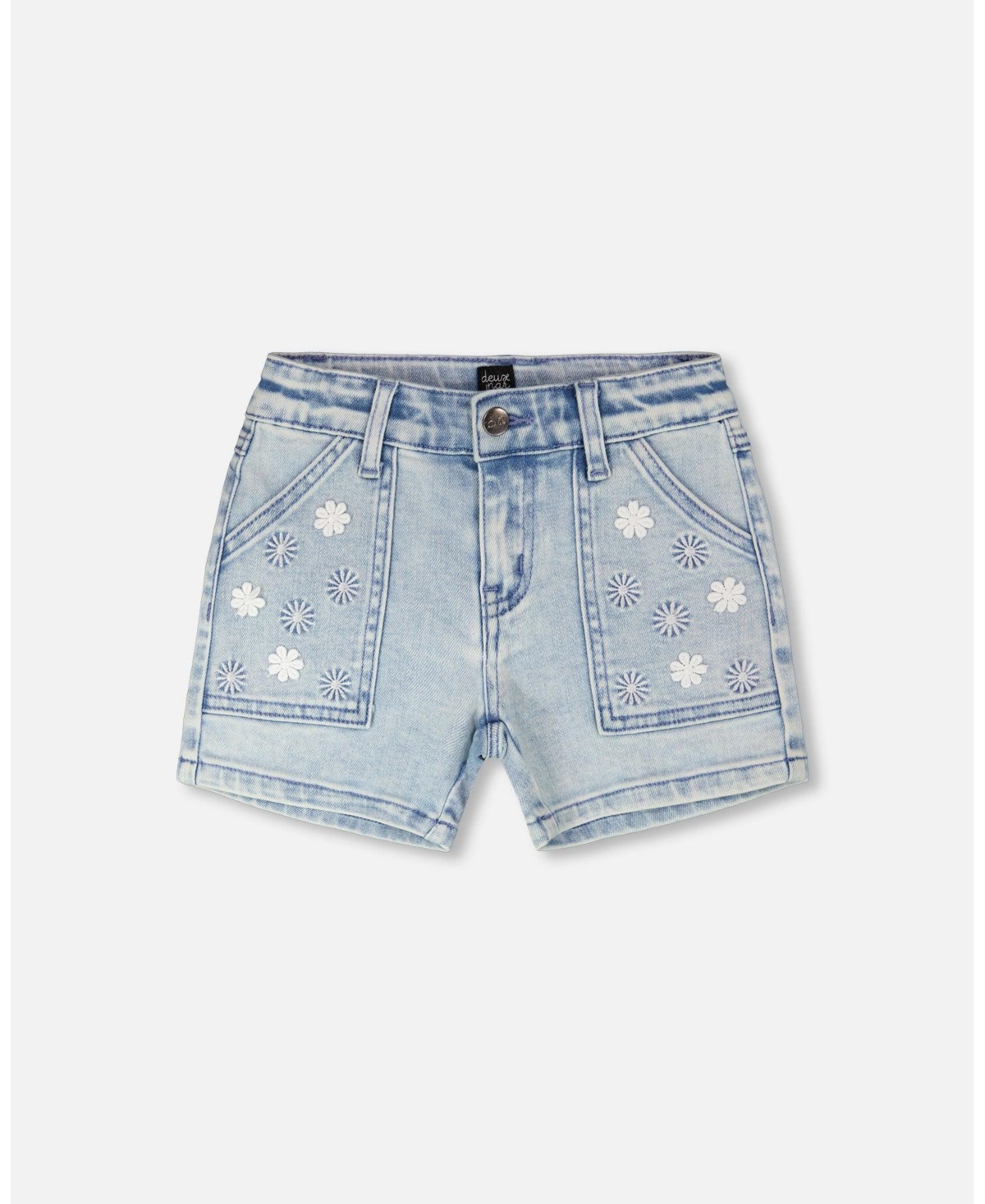 Click here for Deux par Deux Little Girls Denim Shorts - Light bl... prices