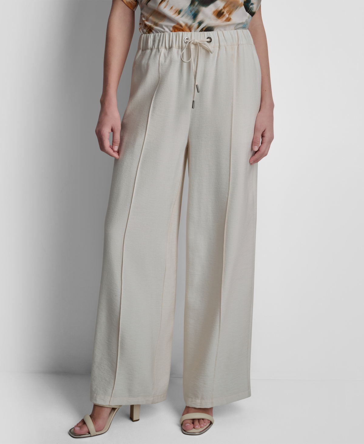 Click here for Dkny Womens Seam Crinkle Pull-On Pants - Coconut prices