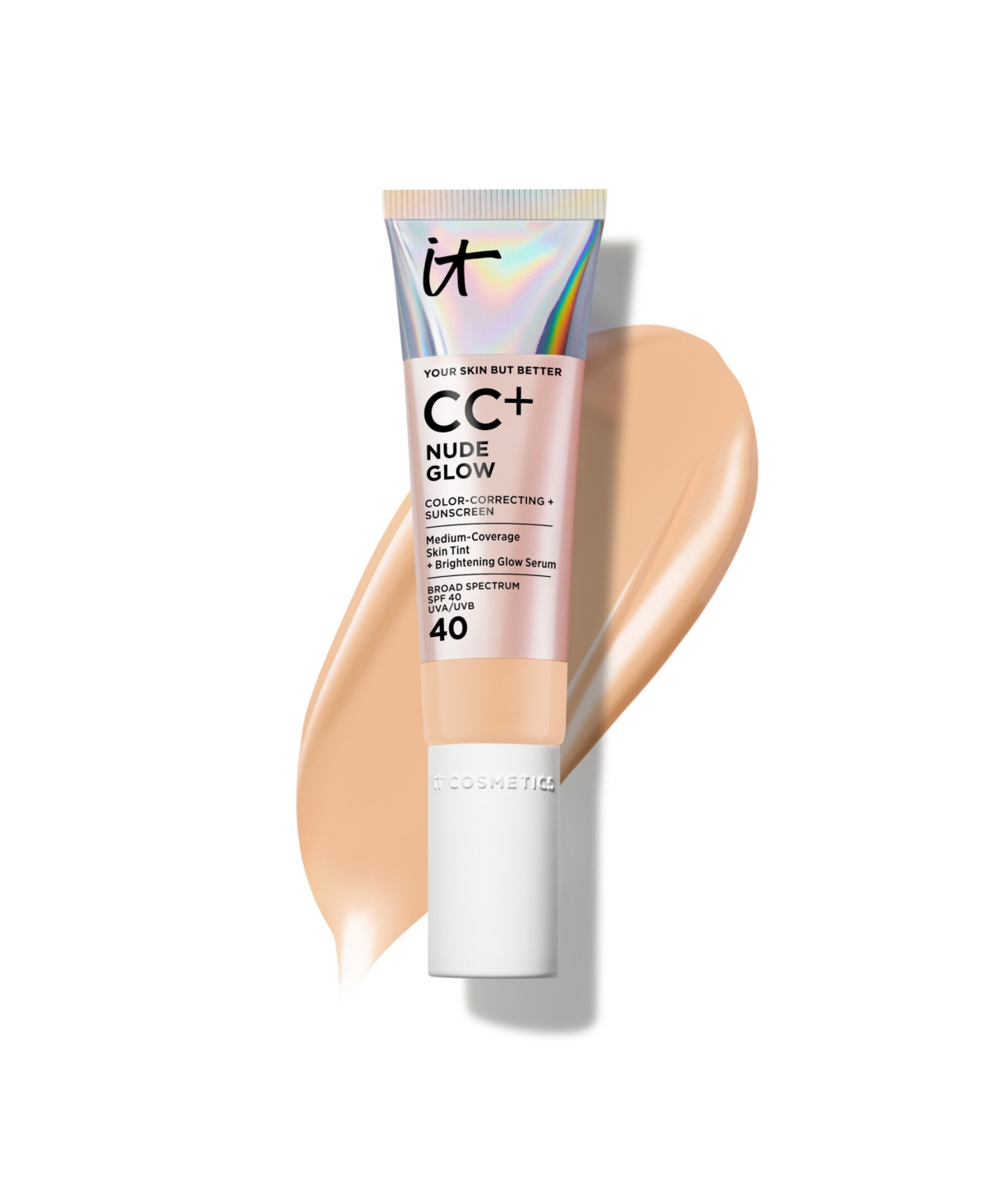 It Cosmetics Cc+ Nude Glow Lightweight Foundation + Glow Serum Spf 40 - Medium