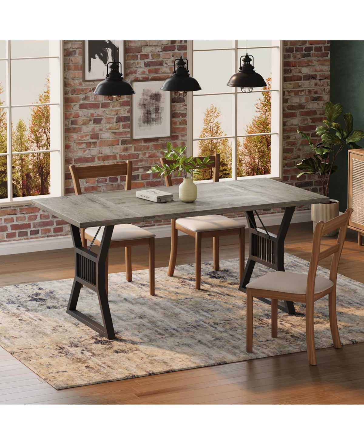 Click here for gaomon 70.8" Dining Table for 4-6  Farmhouse... prices