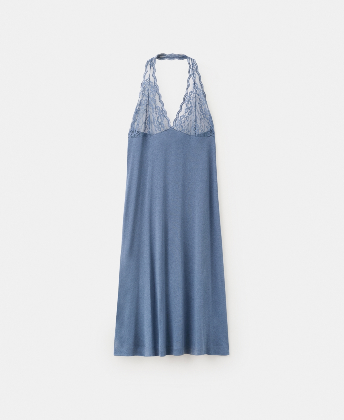 Click here for Mango Womens Back Neckline Lace Nightgown - Blue prices