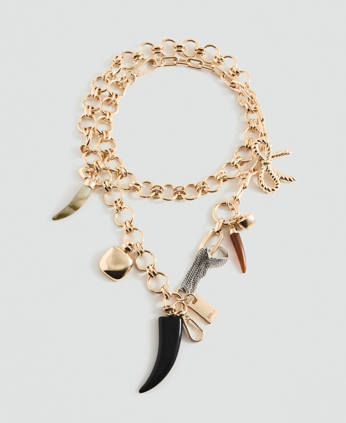 Click here for Mango Womens Combined Maxi-Pendant Necklace - Gold prices