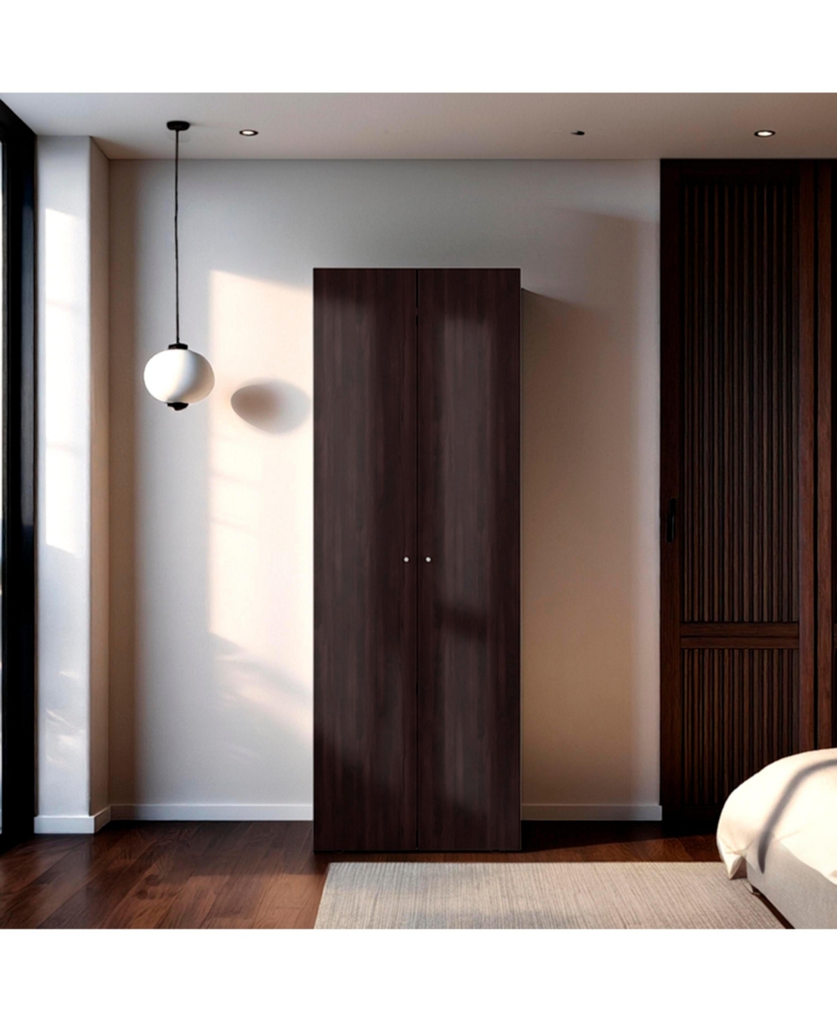 Click here for flynama Armoire with 2 Doors 2 Shelves in Wengue B... prices