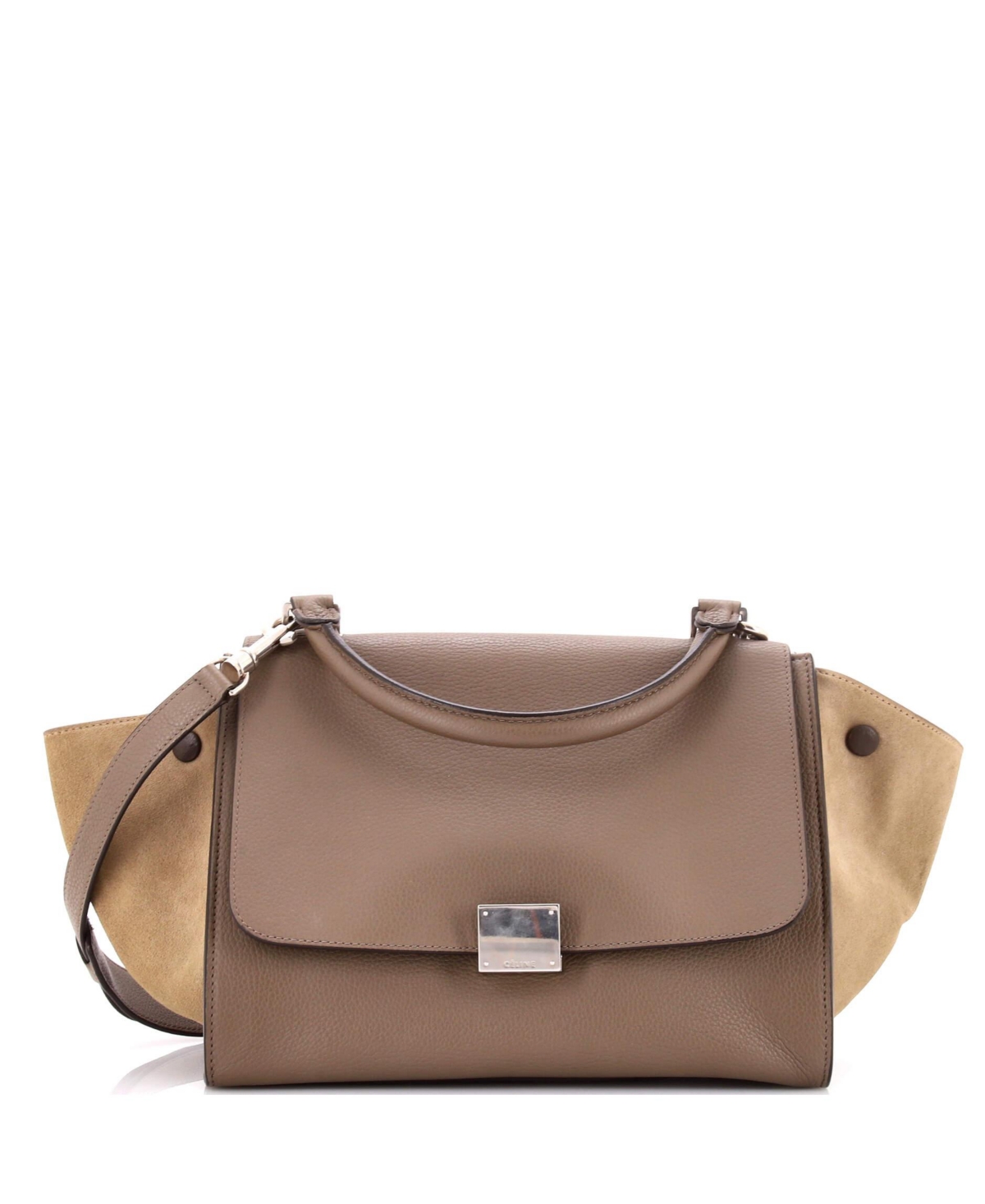 Click here for Pre-Owned Celine Small Trapeze Bag Leather - Natur... prices