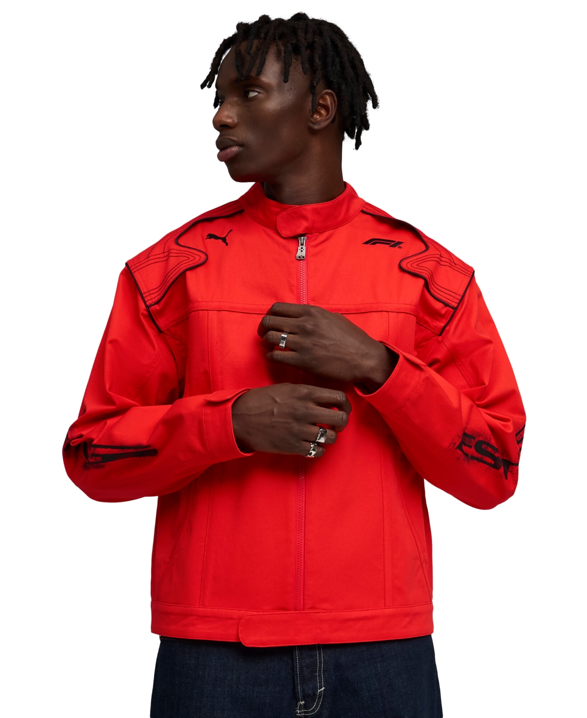Click here for Puma Mens F1 Lifestyle Racing Jacket - Pop Red prices