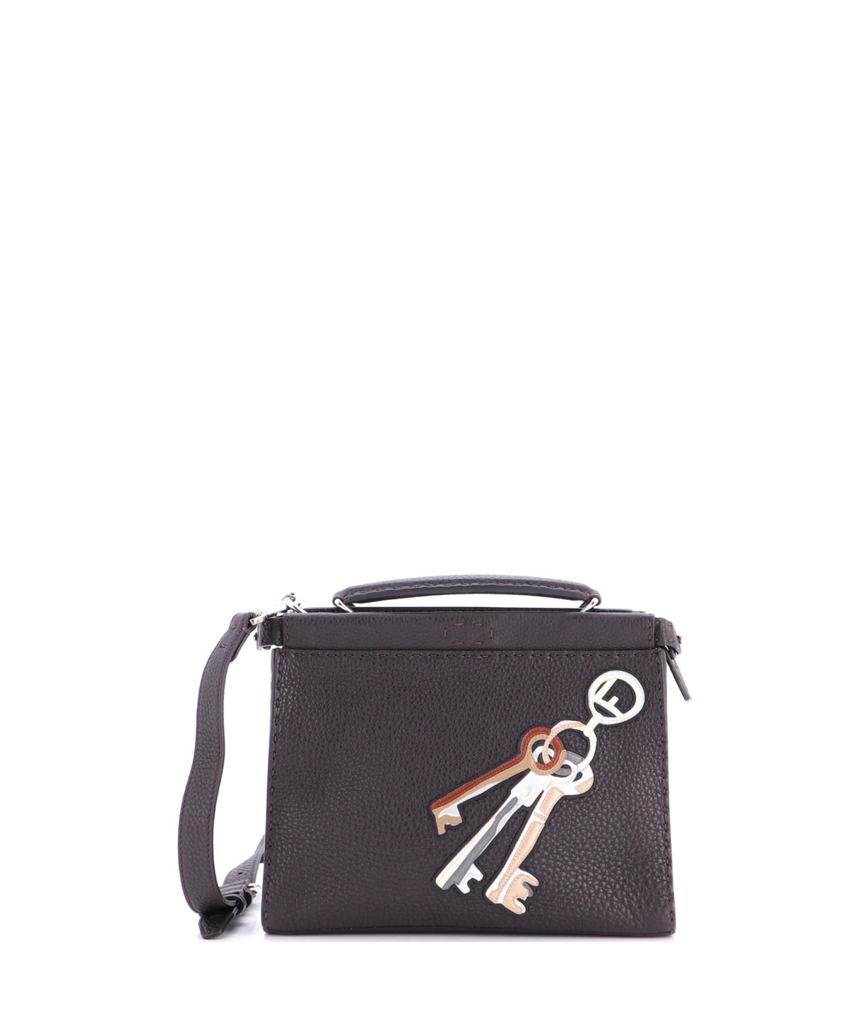 Click here for Pre-Owned Fendi Mini Selleria Peekaboo Fit Bag Lea... prices