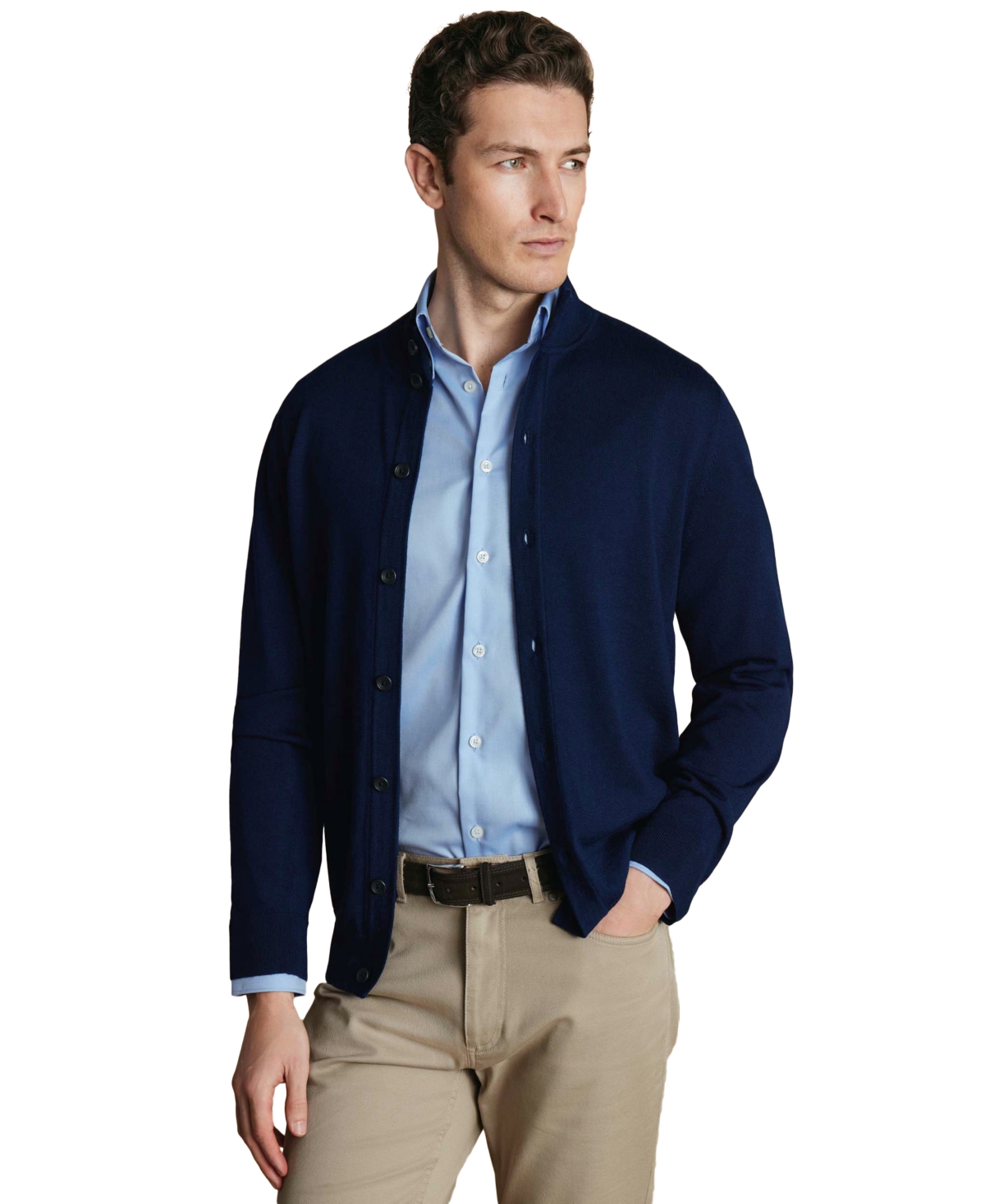 Click here for Charles Tyrwhitt Mens Oatmeal Chunky Merino Sweate... prices