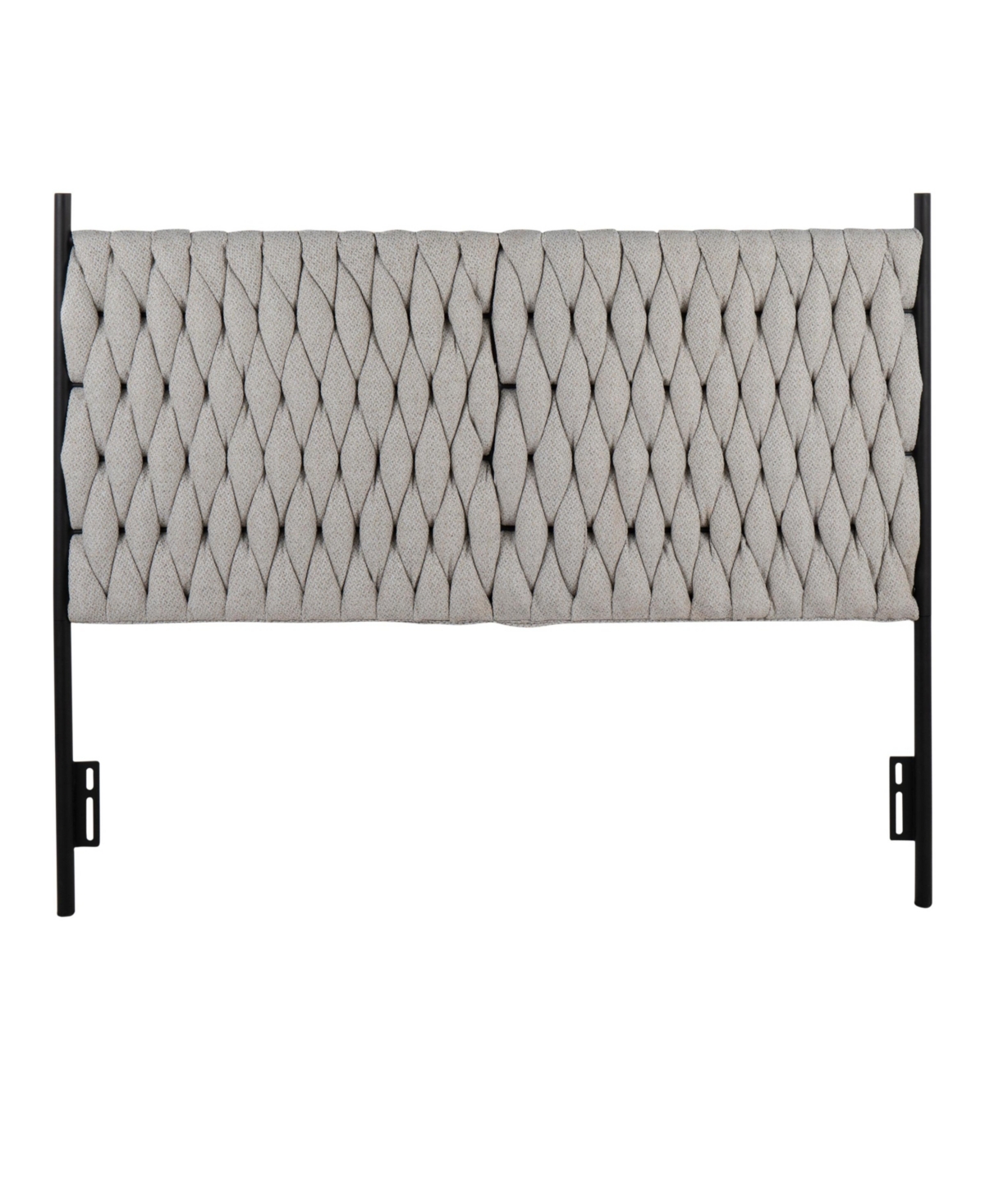 Click here for Flynama Queen Size Headboard Metal and Cream Fabri... prices