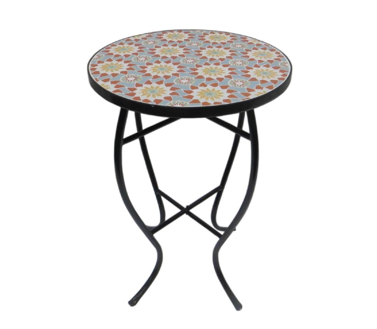 Click here for Jiallo Mosaic Art Collection Floral Accent Table prices