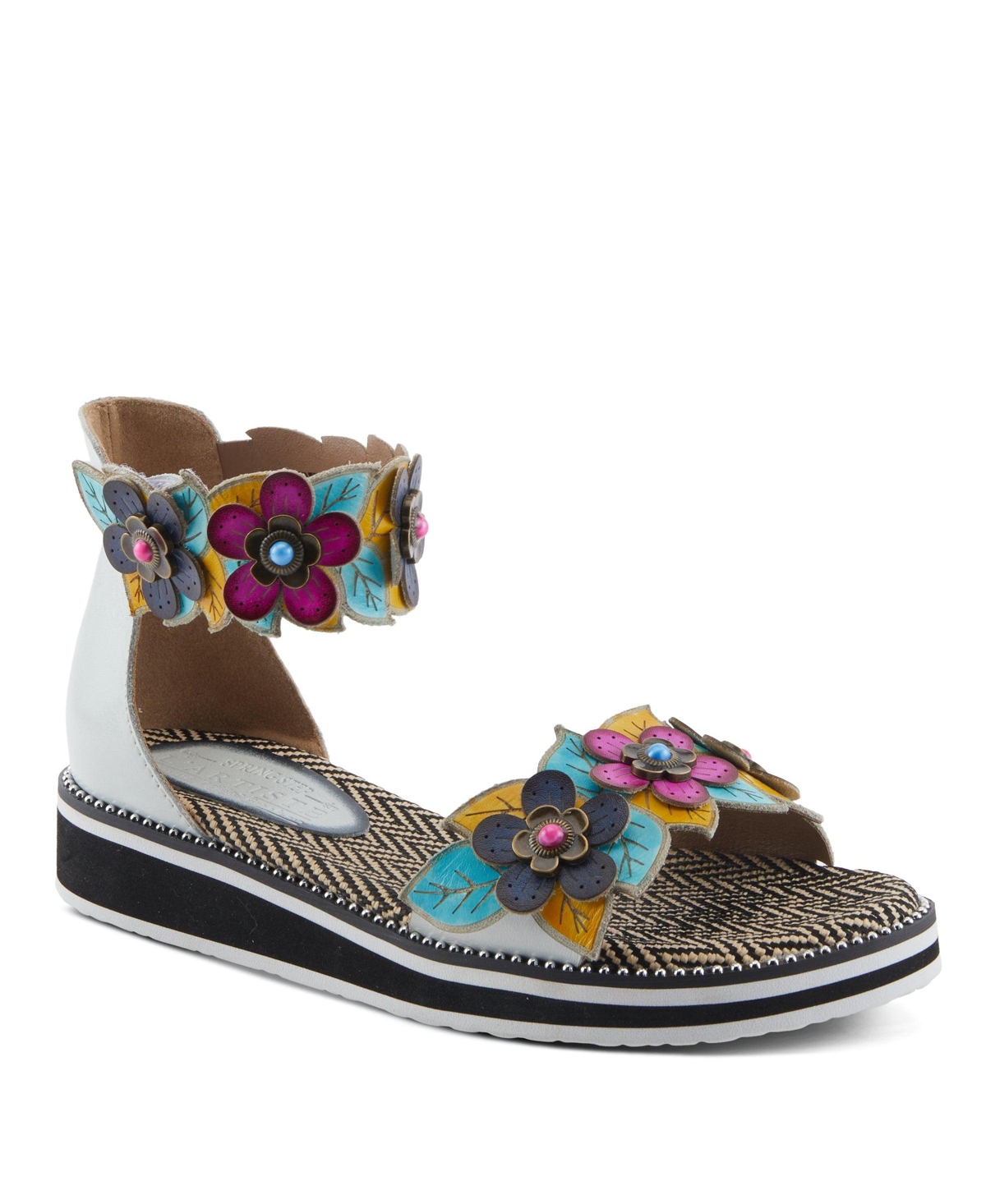 Click here for LArtiste Spring Step Womens Cruzer Sandal - White... prices