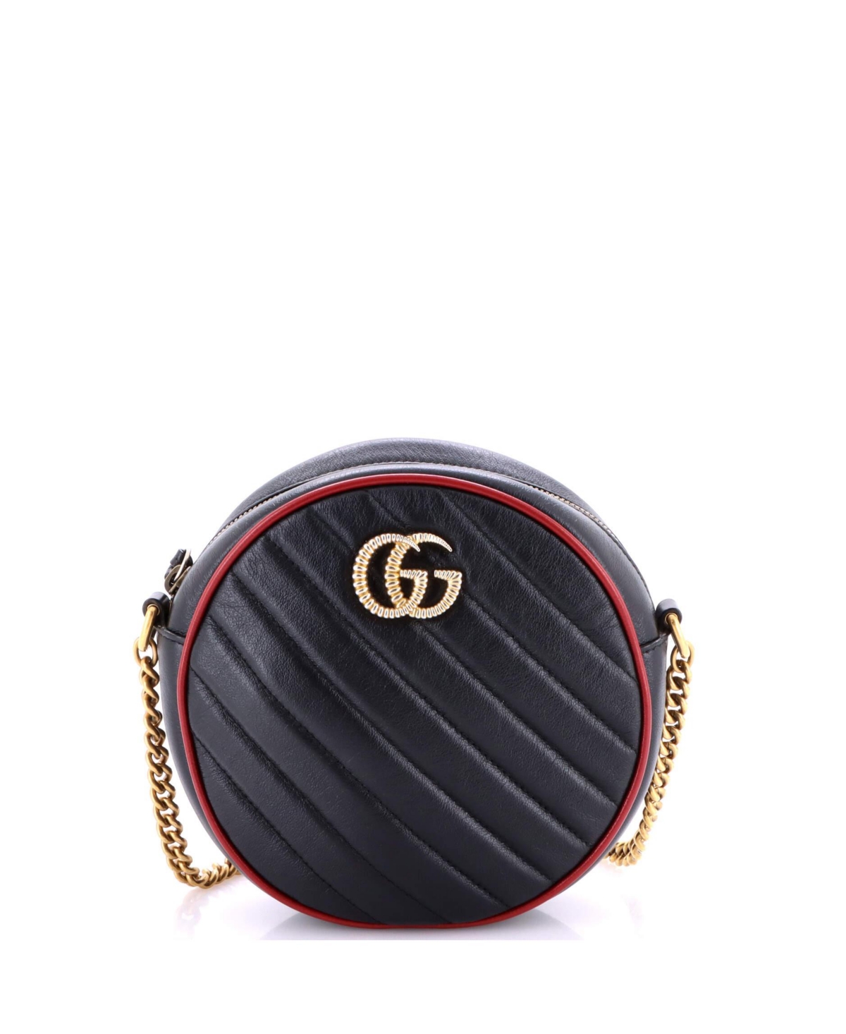 Click here for Pre-Owned Gucci Mini Gg Marmont Round Shoulder Bag... prices