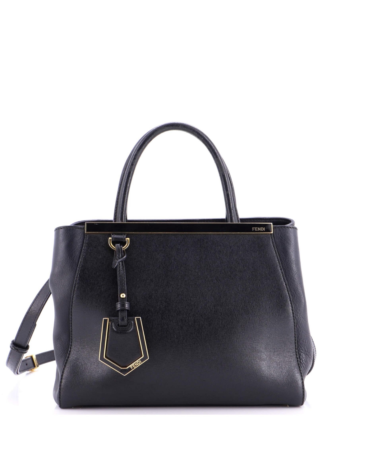 Click here for Pre-Owned Fendi Petite 2Jours Bag Leather - Black prices