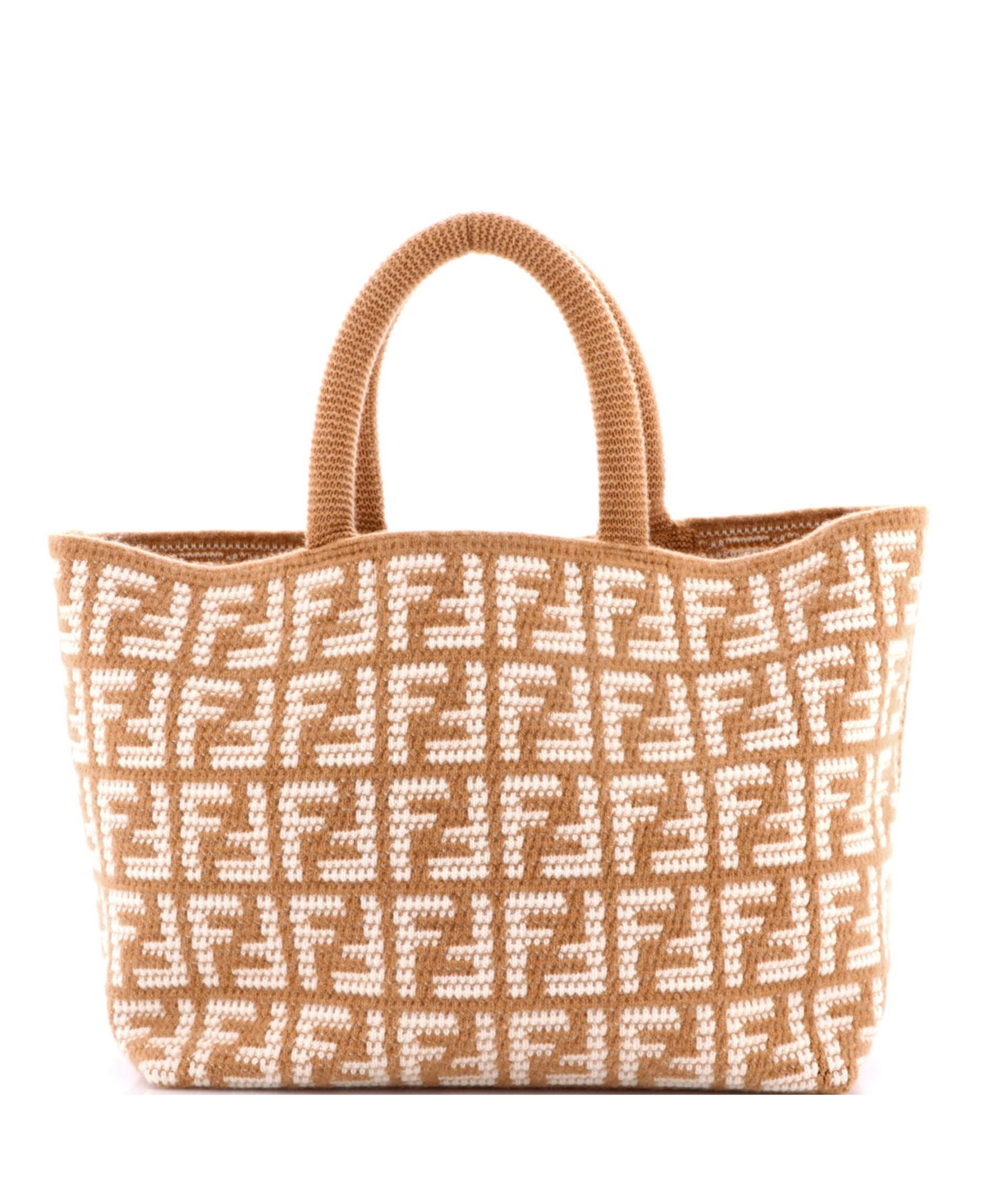 Click here for Pre-Owned Fendi Large Shopper Tote Zucca Crochet C... prices