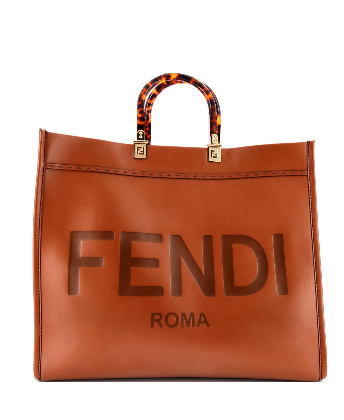 Click here for Pre-Owned Fendi Large Sunshine Shopper Tote Leathe... prices