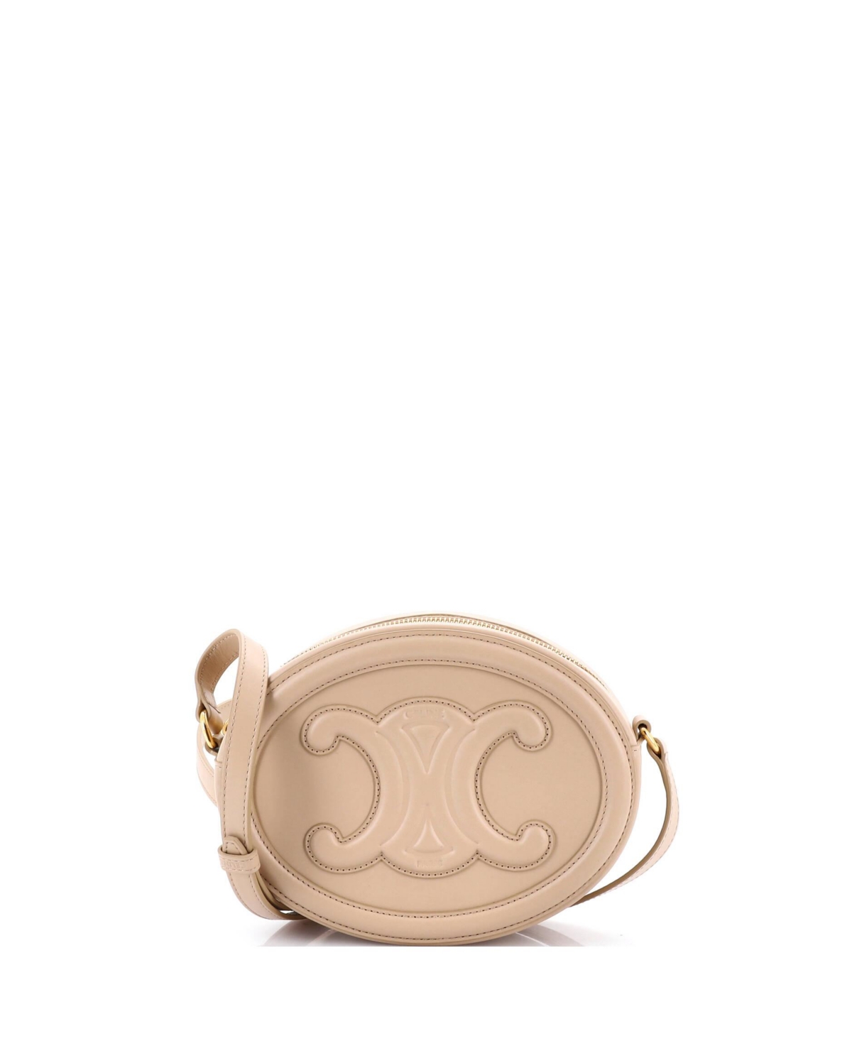 Click here for Pre-Owned Celine Triomphe Oval Crossbody Bag Leath... prices