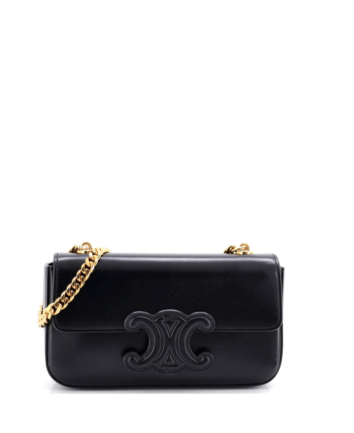 Click here for Pre-Owned Celine Small Triomphe Chain Shoulder Bag... prices