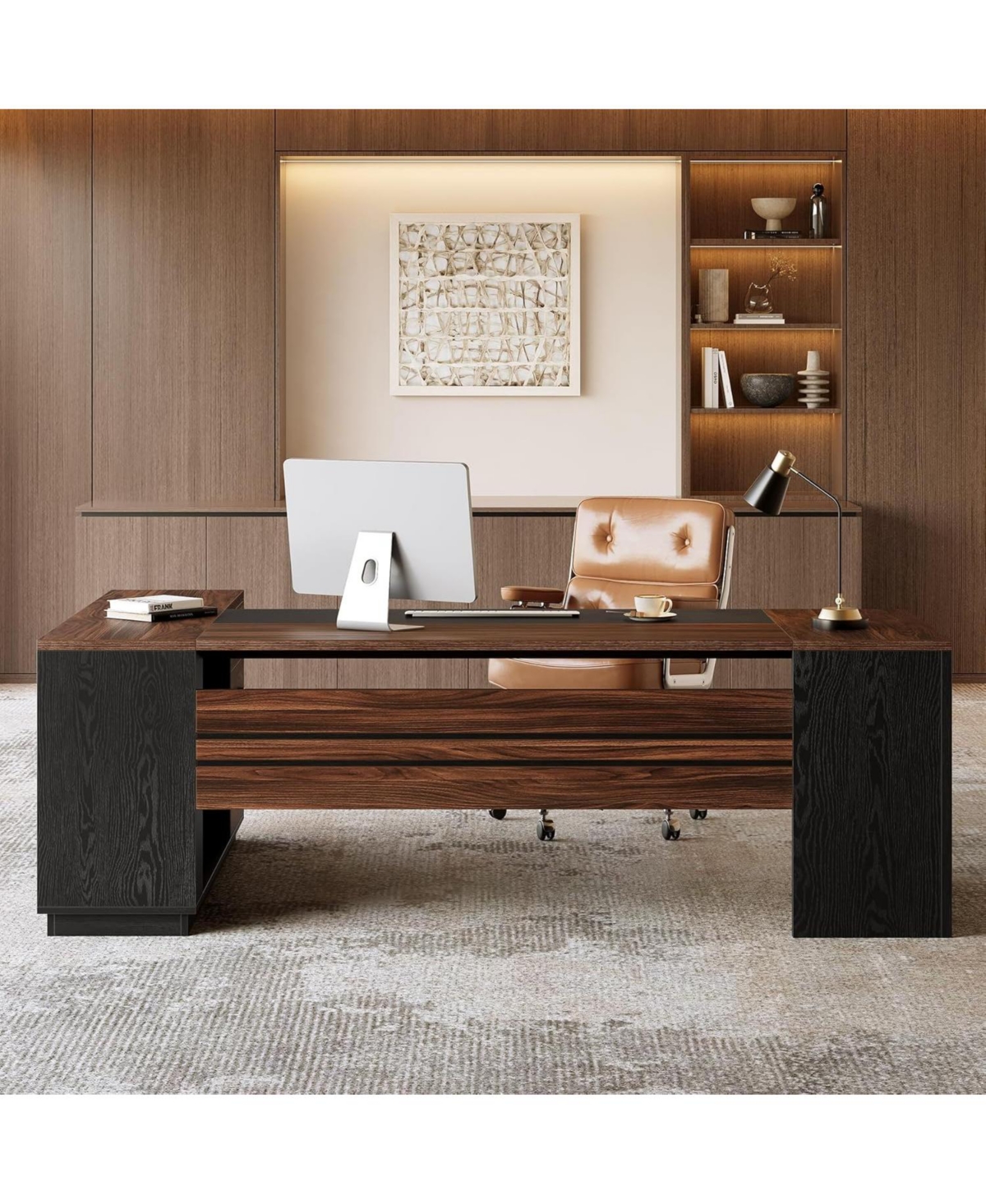 Click here for Tribesigns L Shaped Executive Desk with File Cabin... prices