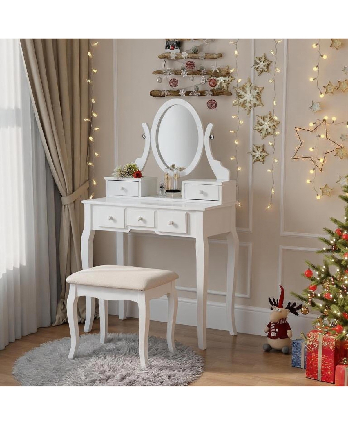 Click here for Flynama Chic Standard Vanity Table with Basic Stan... prices