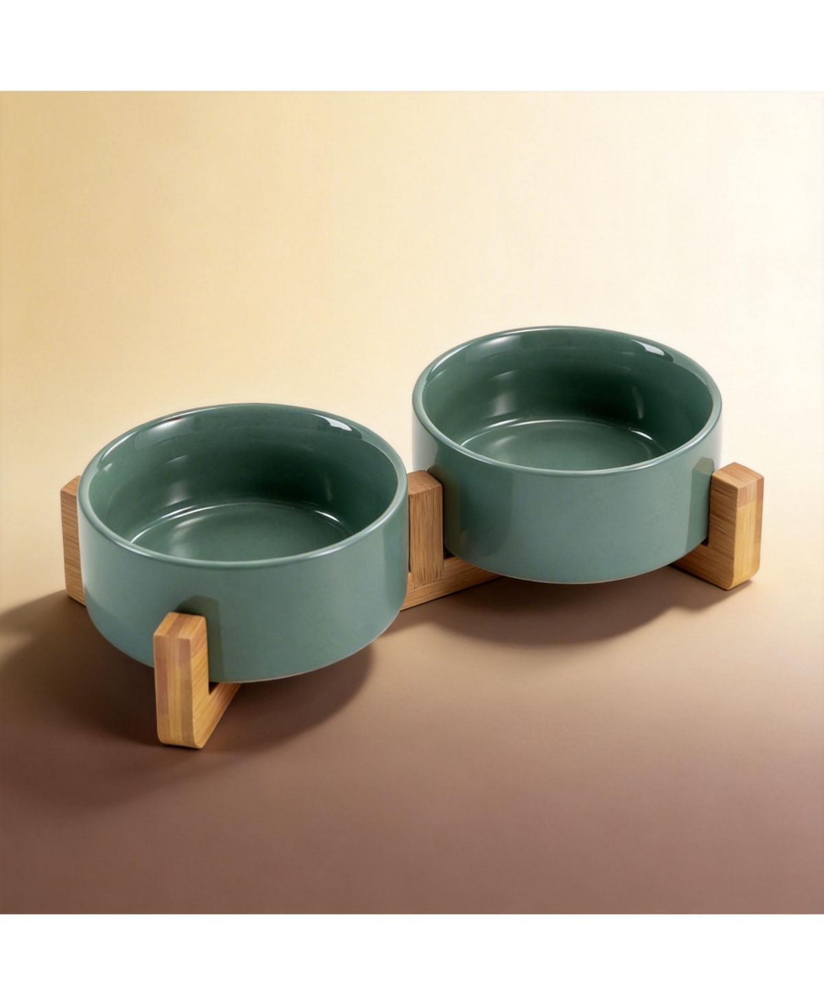 Click here for Aronkl Ceramic Dog Cat Bowl Set with Wooden Stand... prices