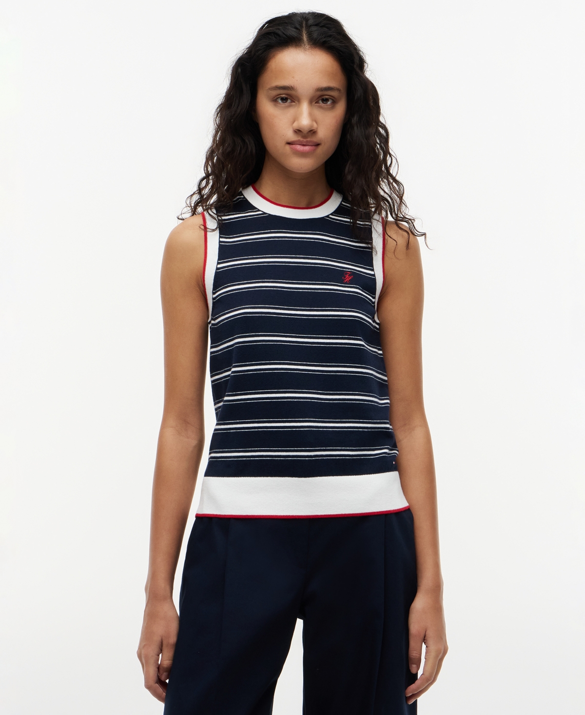 Click here for Tommy Hilfiger Womens Intarsia Flag Crewneck Sweat... prices