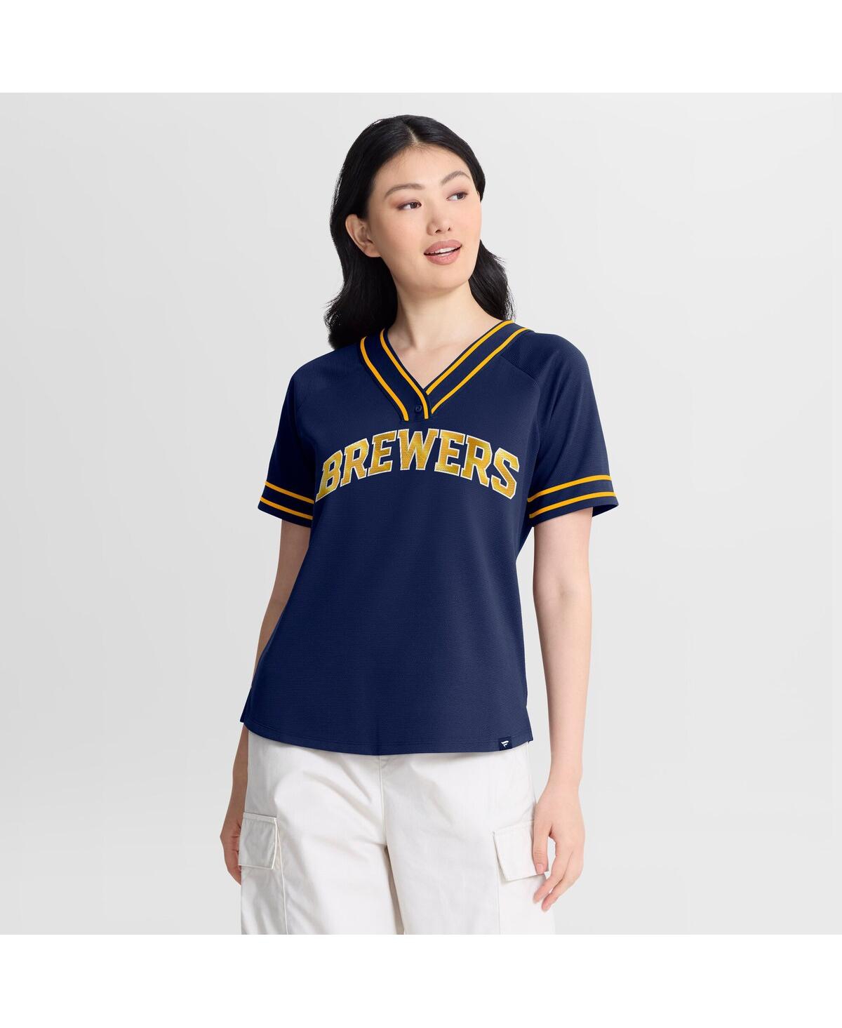 Click here for Fanatics Womens Navy Milwaukee Brewers Diva Race A... prices
