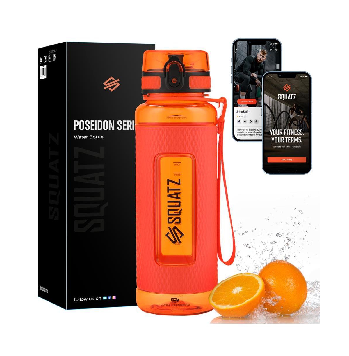 Click here for Squatz 1100ml Sports Water Bottle with Fruit Infus... prices